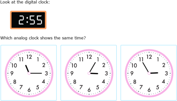 IXL | Match analog and digital clocks to the minute | 2nd grade math