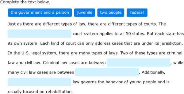 IXL | Laws and courts | 8th grade social studies