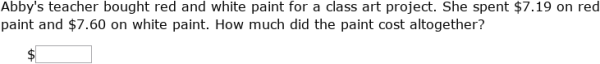 IXL | Add money amounts - word problems | 3rd grade math