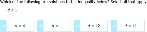 IXL | Solutions to inequalities | 7th grade math
