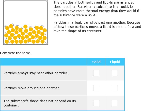 IXL | Particle motion and changes of state | 6th grade science