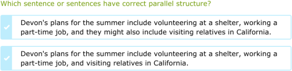 IXL Identify Sentences With Parallel Structure 11th Grade Language Arts