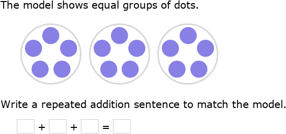 IXL | Write addition sentences for equal groups | 1st grade math