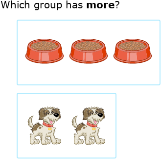 IXL | More - compare by matching | Kindergarten math