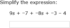 IXL - Simplify expressions by combining like terms (Algebra 1 practice)