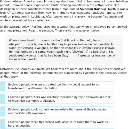 IXL - The growth of sectionalism (U.S. History practice)