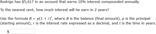 IXL | Compound interest | 7th grade math