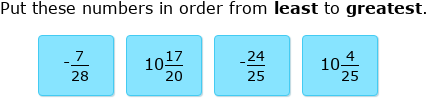 IXL | Put rational numbers in order | 6th grade math