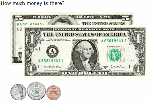 IXL - Count coins and bills - up to $5 bill (3rd grade math practice)