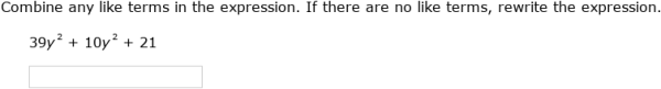 IXL - Combine like terms of polynomial expressions (Algebra 1 practice)