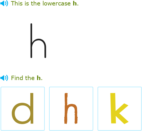 IXL | Learn the letter H | Pre-K language arts