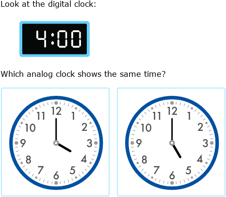 IXL | Match analog and digital clocks: to the hour | 2nd grade math