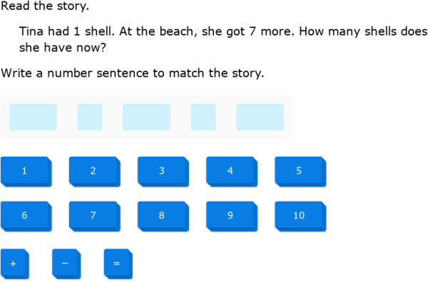 IXL | Addition and subtraction sentences for word problems - up to 10 ...