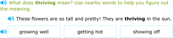 IXL | Use context to identify the meaning of a word | 1st grade ...