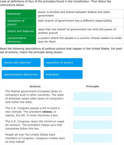 IXL | The Constitution: structure and principles | 8th grade social studies