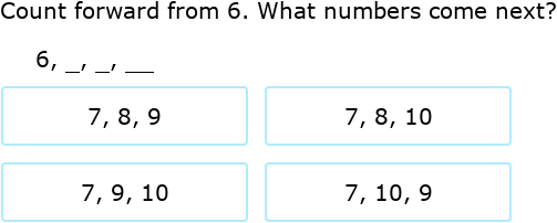 IXL | Count forward - up to 10 | Kindergarten math