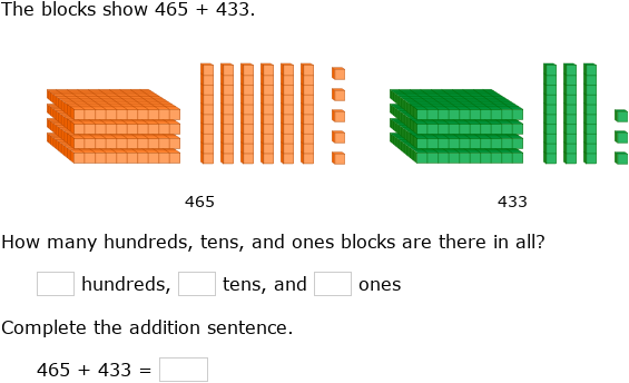 IXL | Use models to add three-digit numbers - without regrouping | 2nd ...