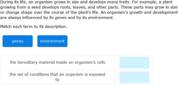 IXL | How do genes and the environment affect plant growth? | 6th grade ...