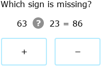 IXL | Which sign makes the number sentence true? | 3rd grade math