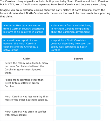 IXL | Southern Colonies: founding and government | 8th grade social studies