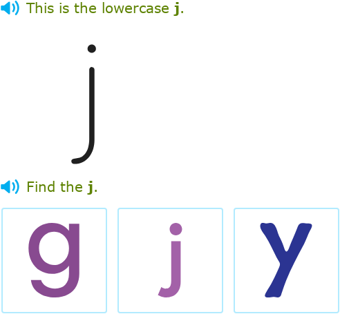IXL | Learn the letter J | Pre-K language arts