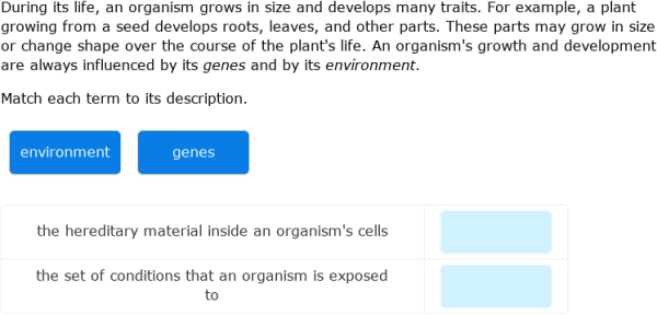 IXL | How do genes and the environment affect plant growth? | 8th grade ...