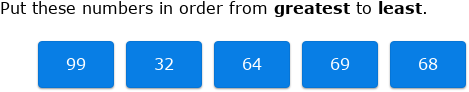 IXL | Order numbers up to 100 | 3rd grade math