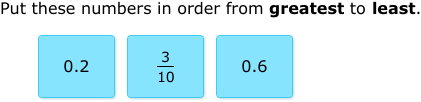 IXL | Put a mix of decimals, fractions, and mixed numbers in order ...