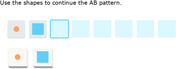 IXL | Complete an AB color pattern | Kindergarten math