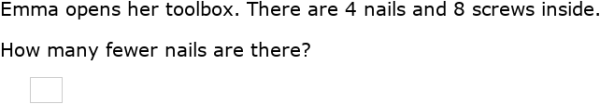IXL | Comparison word problems up to 10: how many fewer? | 1st grade math
