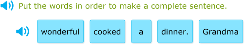 IXL | Unscramble the words to make a complete sentence | 2nd grade ...