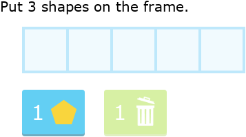 IXL | Show numbers on frames - up to 3 | Pre-K math