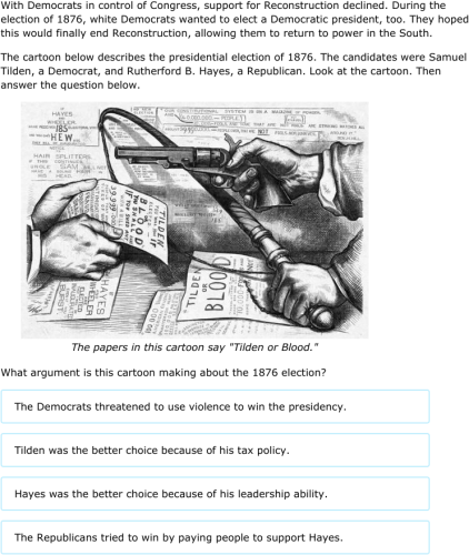IXL | The end of Reconstruction and the rise of Jim Crow | 8th grade ...