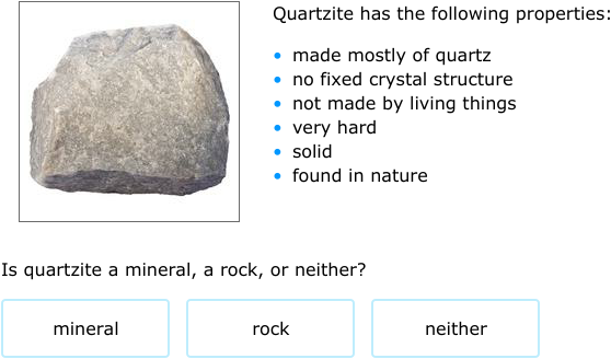 IXL | Identify rocks and minerals | 7th grade science