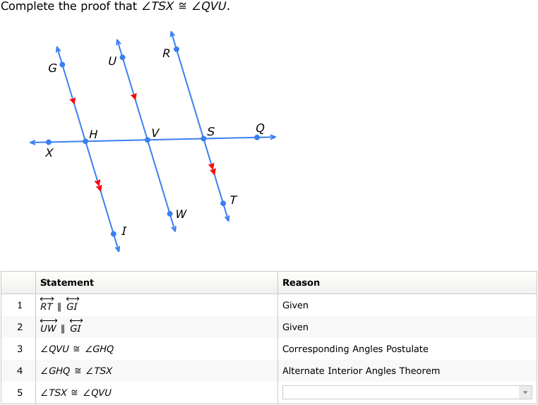 Corresponding Angles Theorem Proof