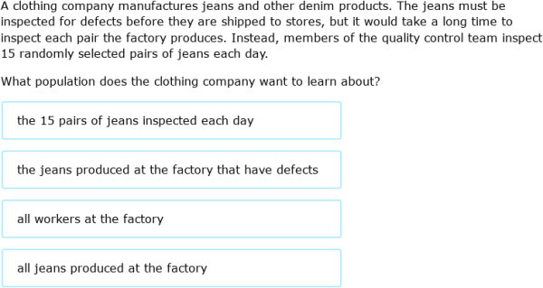 IXL | Populations and samples | 7th grade math