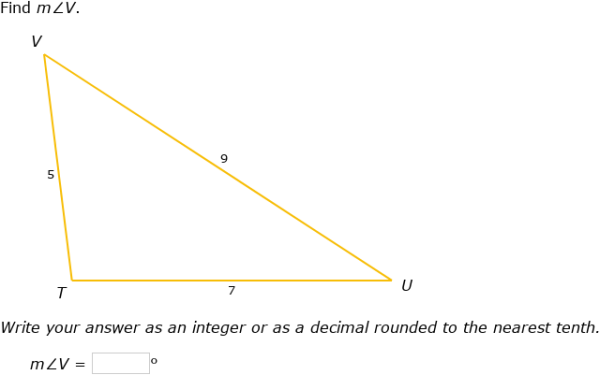 IXL - Law of Cosines (Precalculus practice)
