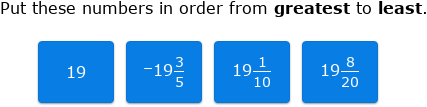 IXL | Put rational numbers in order | 7th grade math