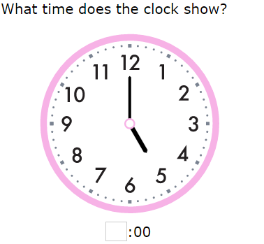 IXL - Read clocks and write times (1st grade math practice)