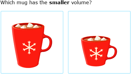 IXL | Greater or smaller volume | 5th grade math