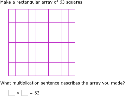 IXL | Make arrays to model multiplication: given products | 3rd grade math