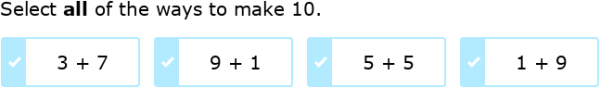 IXL | Make 10 using addition | 1st grade math