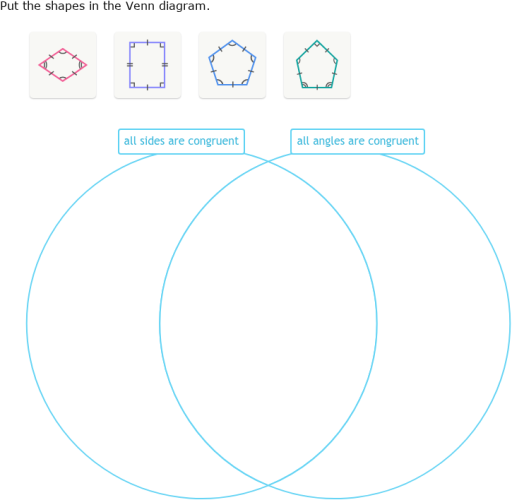 IXL | Sort polygons into Venn diagrams | 5th grade math