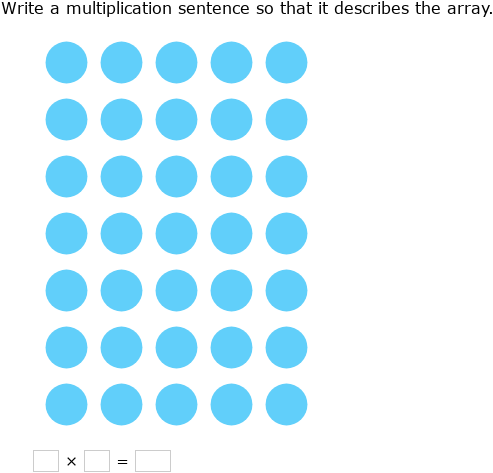 IXL | Write multiplication equations for arrays and equal groups | 5th ...
