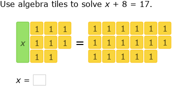IXL | Model and solve addition equations using algebra tiles | 5th ...
