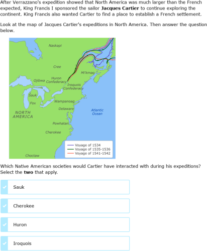 IXL | French and English expeditions: part I | 7th grade social studies