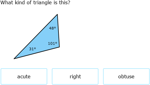 IXL | Acute, right, and obtuse triangles | 2nd grade math