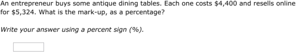 IXL - Find the percent: tax, discount, and more (Algebra 1 practice)