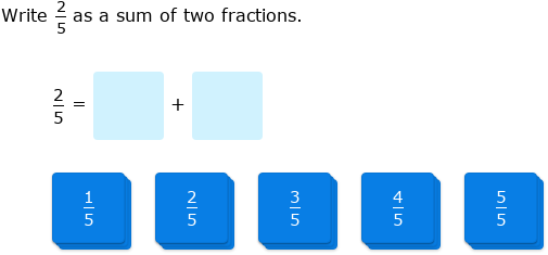 IXL | Write a fraction as a sum of fractions | 4th grade math