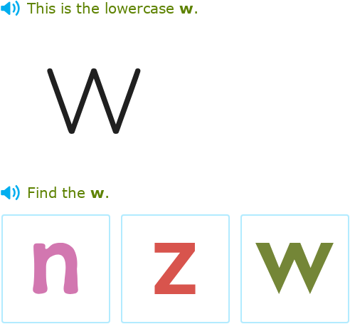 IXL | Learn the letter W | Kindergarten language arts